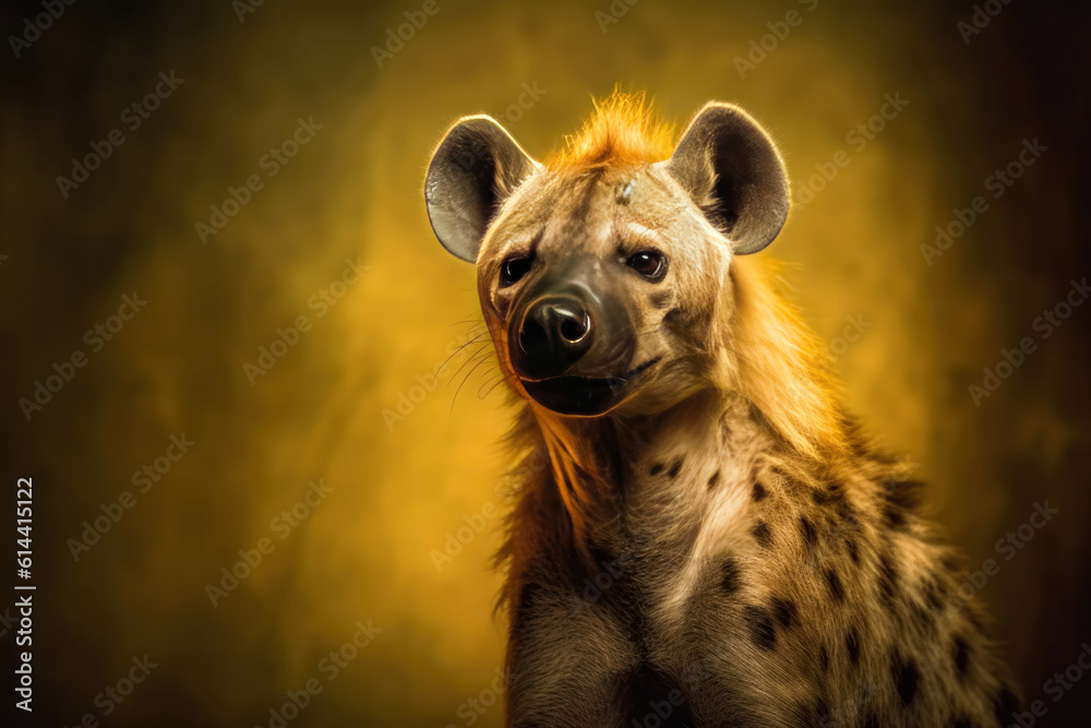 Hyena portrait. Complex social structure, cunning nature, and their ...