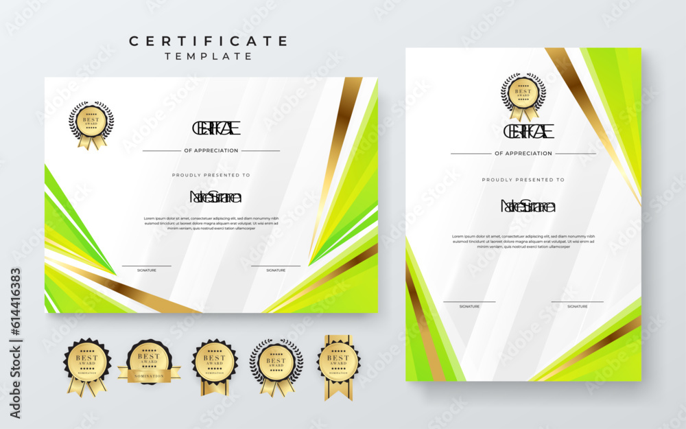 Vector abstract colorful colourful certificate template concept Stock ...