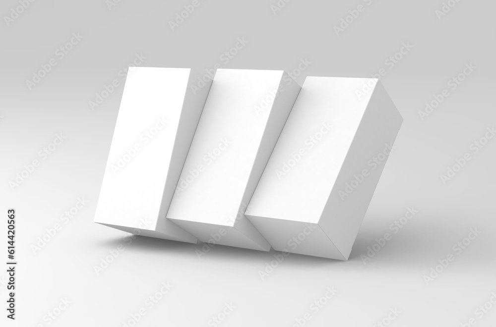 Realistic paper box packaging mockup for tea advertising without design ...