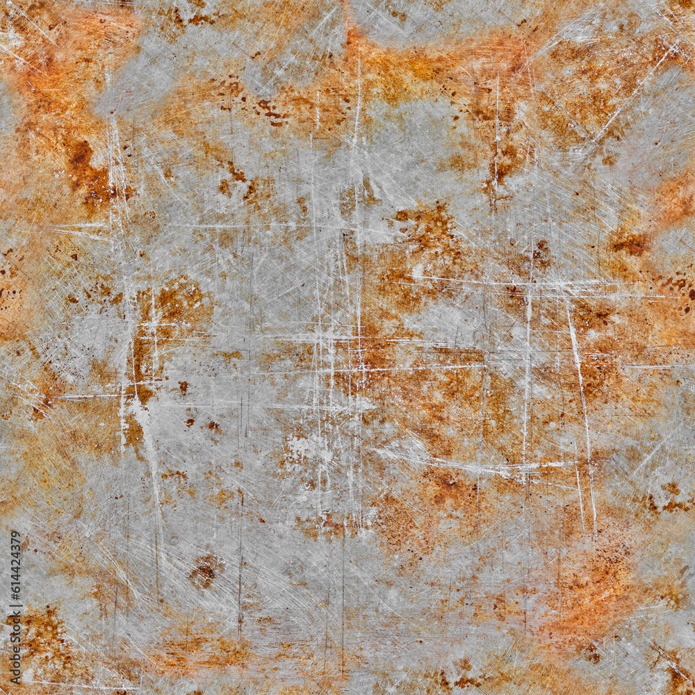 seamless color texture of a greasy, scratched aluminum baking sheet for ...