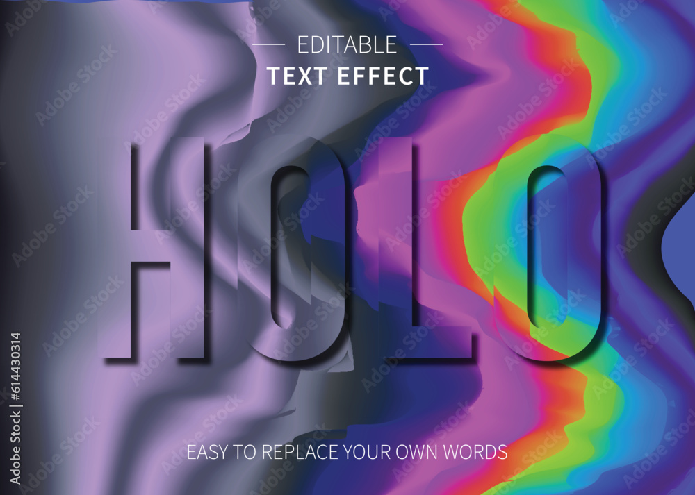 Editable holographic text effect - Holographic Font style Text effect ... Editable holographic text effect - Holographic Font style Text effect ...