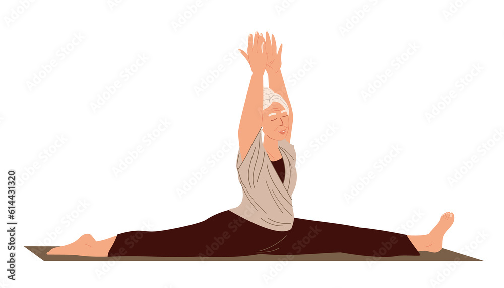 Aged Female Character Stretching,do the leg-split,Realxing in Engage ...