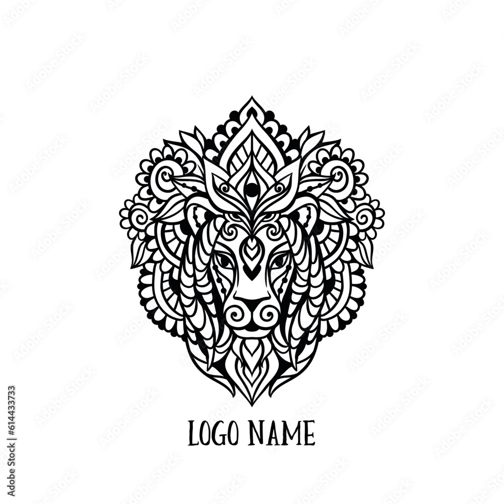 Lion Mandala zen. Vector zen decorative element. Adult Coloring book ...