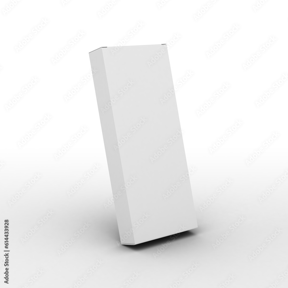 Long vertical narrow box, packaging template without design cover for ...