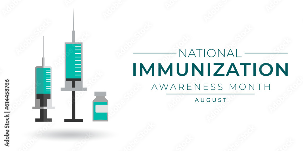 Vetor de Immunization awareness month is observed every year in August ...