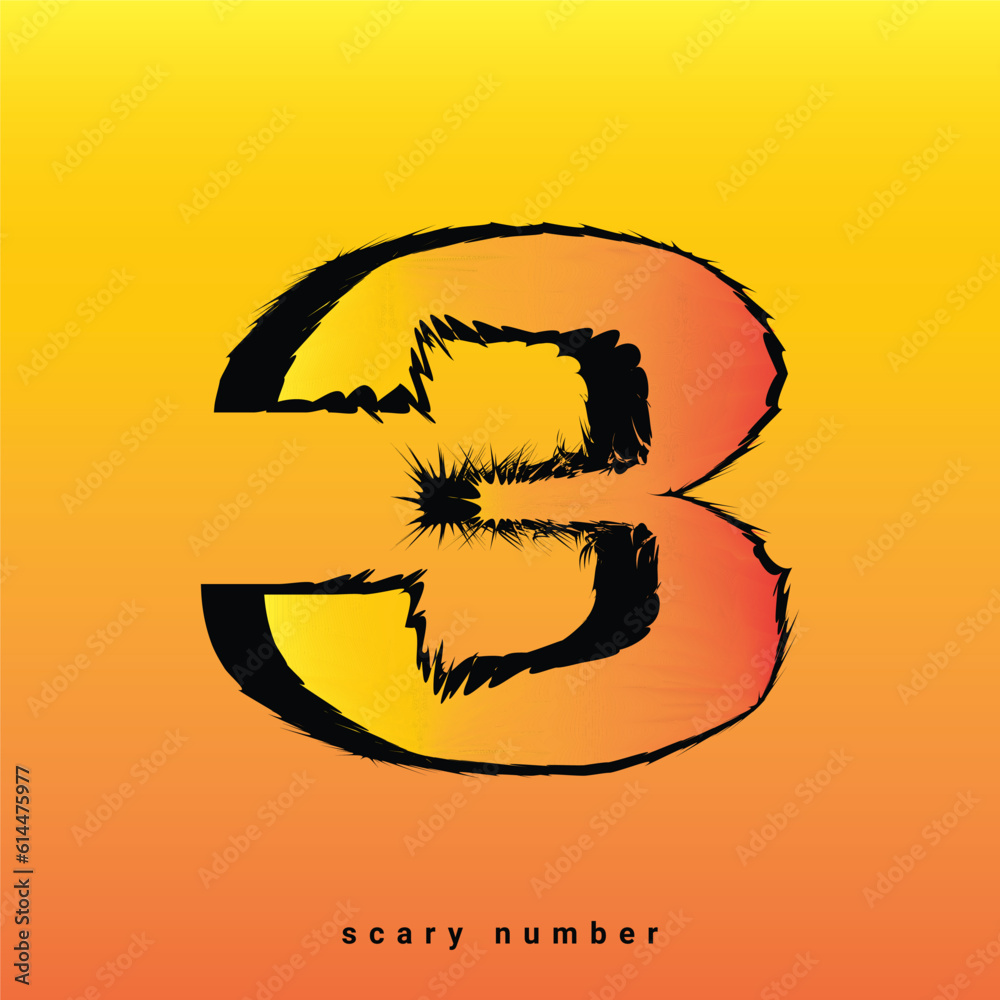 Vecteur Stock font, scary, number, alphabet, vector, logo, type ...