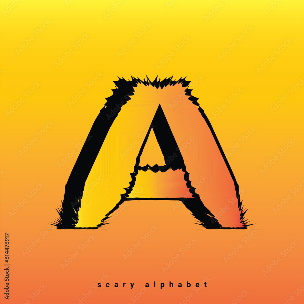 creepy, comic, illustration, graffiti font, scary text, monster, scary ...