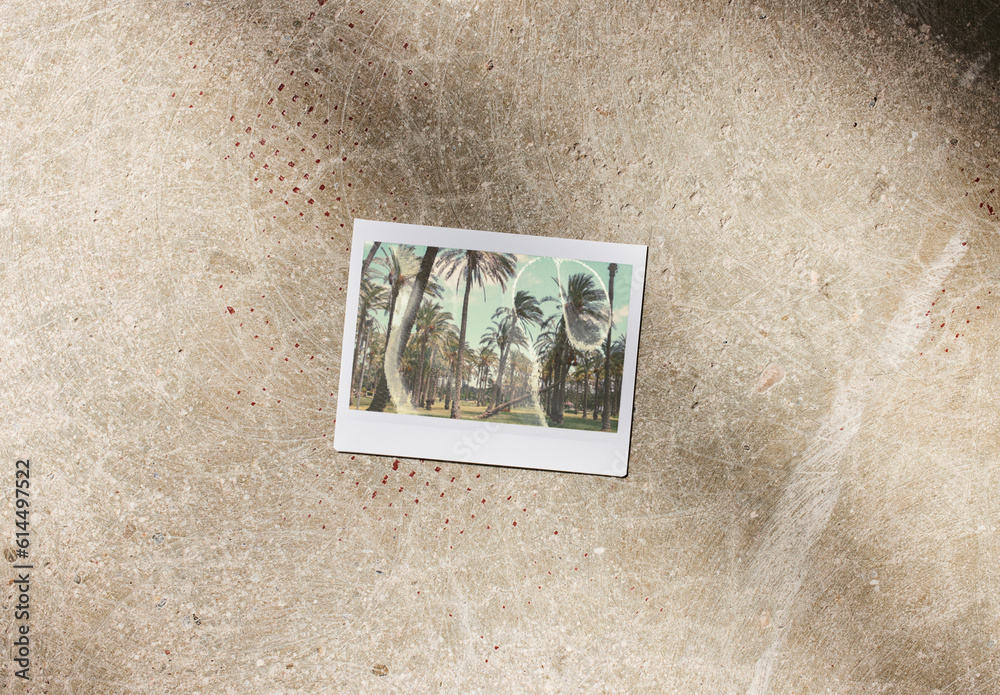 Mockup of customizable instant camera photo print available with ...