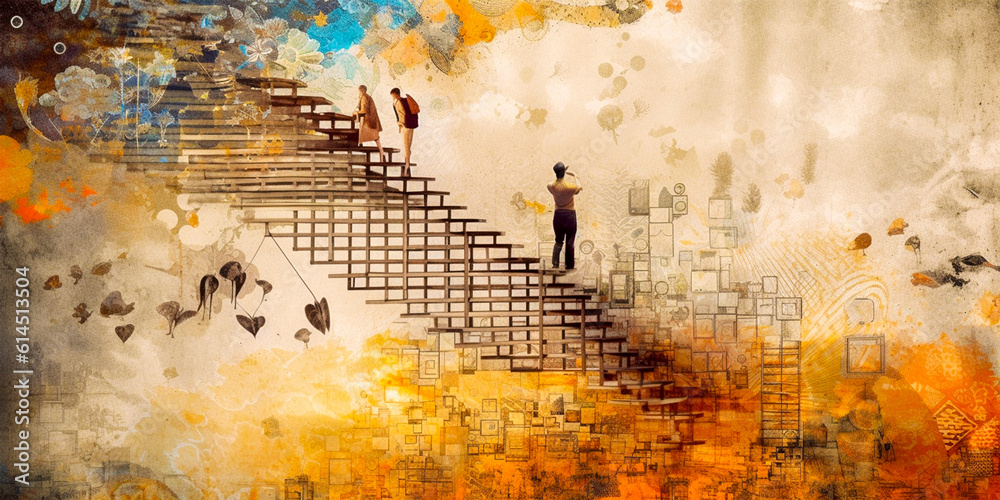 Visual representation of career climbing and digital technologies ...