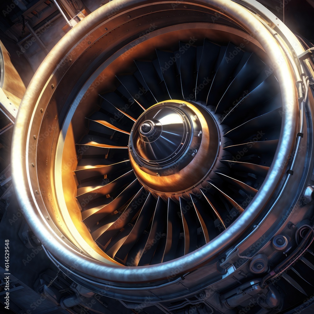 Turbine Engine Profile. Aviation Technologies. Aircraft jet engine ...