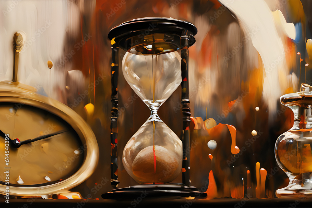 Time Slipping Away: Captivating Hourglass counting seconds of the past ...