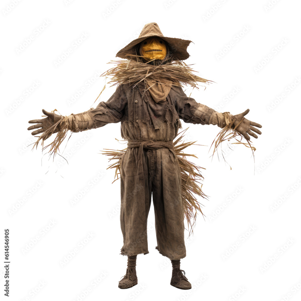 scarecrow isolated on a transparent background, generative ai Stock ...