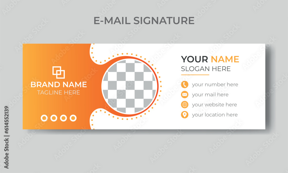 Corporate business multipurpose email signature templates, company ...