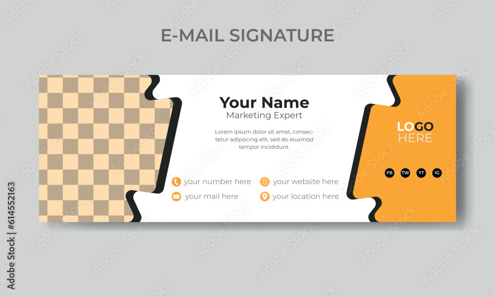 Professional unique business email signature and email footer template ...