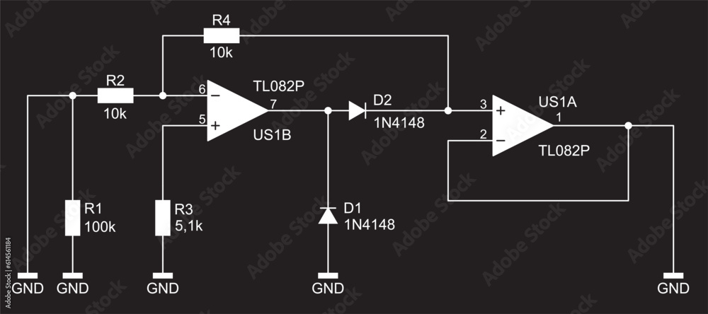 Vetor Do Stock Schematic Diagram Of Electronic Device Vector Drawing Electrical Circuit With