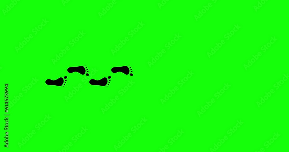Feet loader loop animation. 4K resolution animation. Human foot print ...
