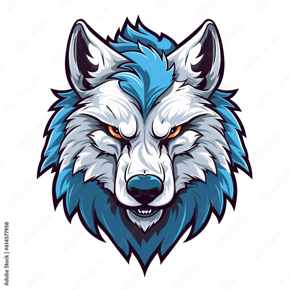Wolf mascot sport logo design. Wolf animal mascot head vector ...