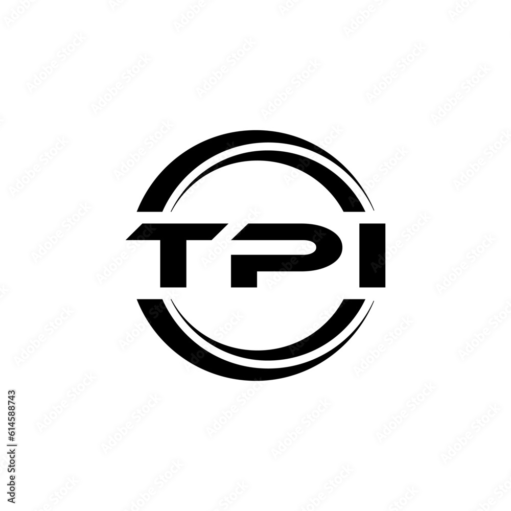 TPI letter logo design with white background in illustrator, vector ...