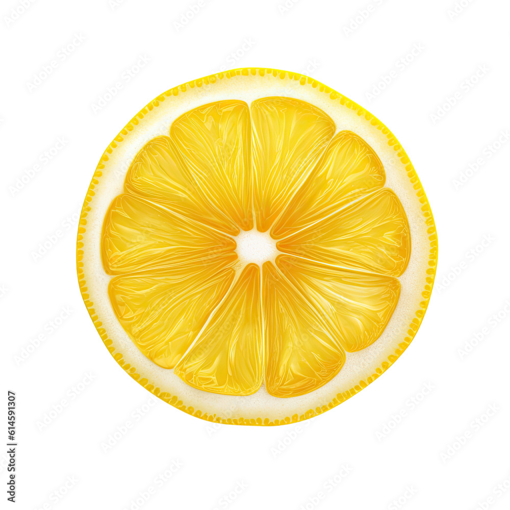 lemon slice isolated on a transparent background, generative ai Stock ...