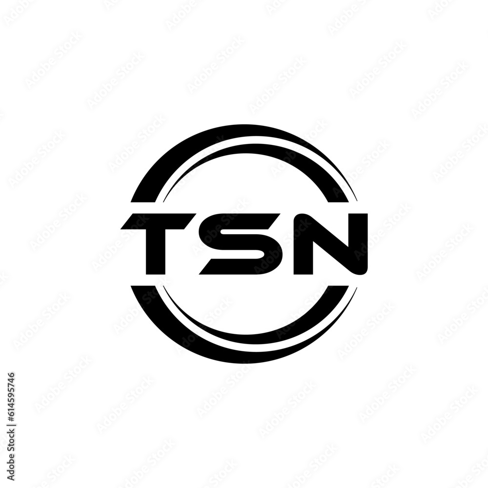TSN letter logo design with white background in illustrator, vector ...