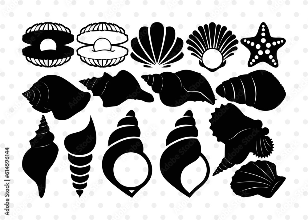 Seashell Silhouette, Seashell SVG, Shell Svg, Scallop Fish Svg, Cockle ... Seashell Silhouette, Seashell SVG, Shell Svg, Scallop Fish Svg, Cockle ...