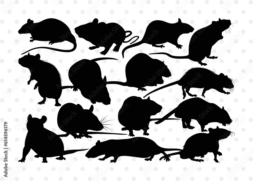 Rat Silhouette, Rat SVG, Field Mouse Svg, Mouse Svg, Mice Svg, Rats Svg ...