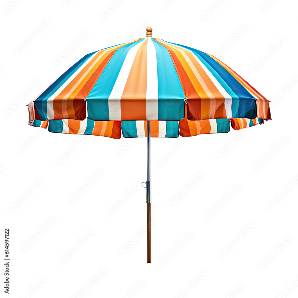 beach umbrella isolated on a transparent background, generative ai ...