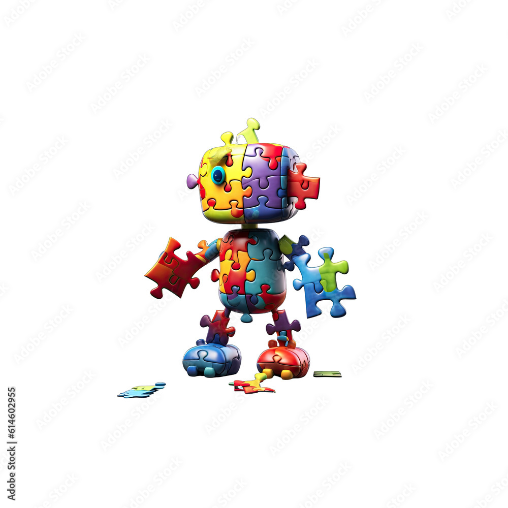 Puzzle Pete is a puzzle piece character, fitting into place and ...