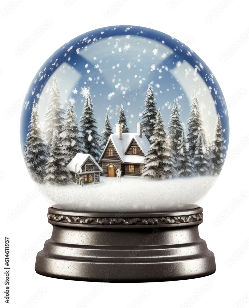 Snow Globe Isolated on Transparent Background - Generative AI Stock ...