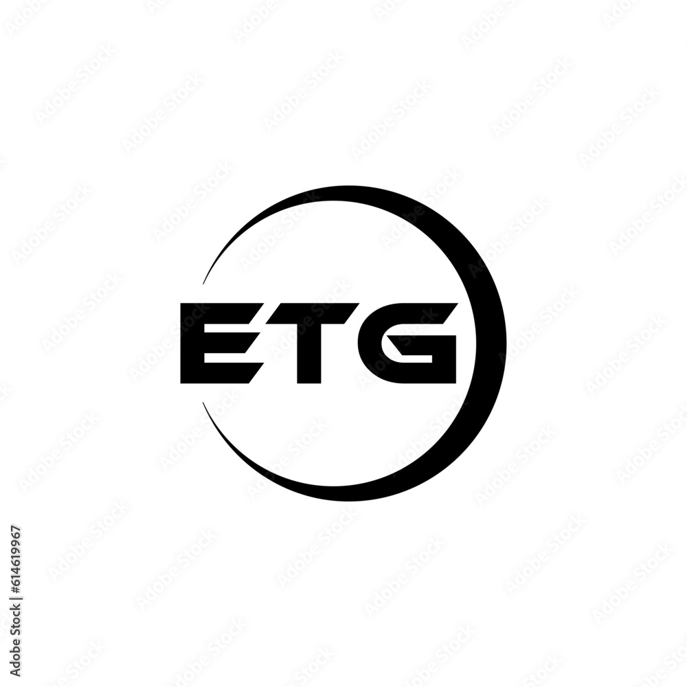 ETG letter logo design with white background in illustrator, cube logo ...