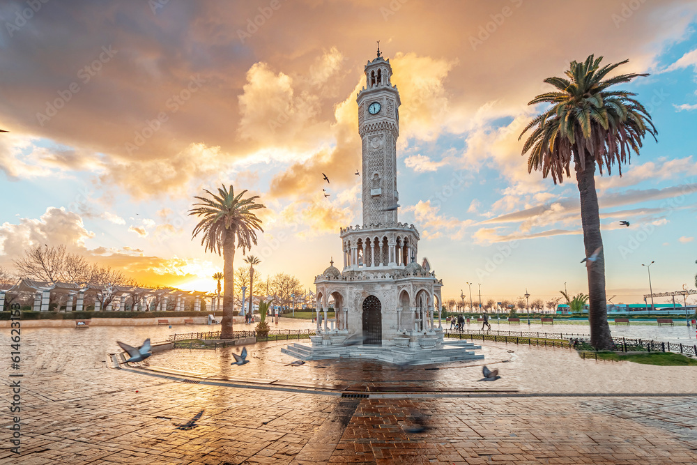 the clocktower in Izmir's Konak Square, Turkey was built to commemorate ...