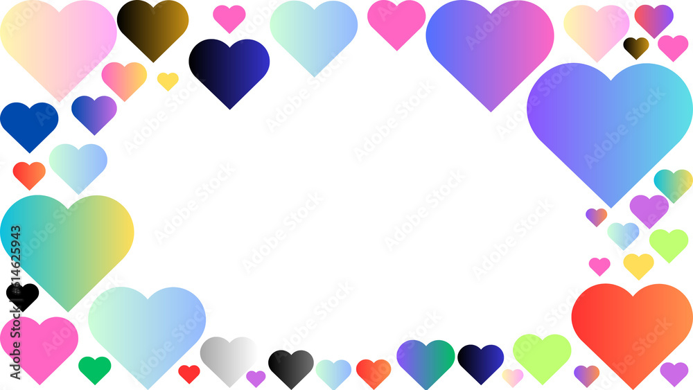 colorful heart shape background with space for text for card template ...