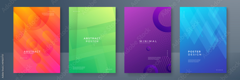 Abstract gradient colorful colourful poster and cover design background ...