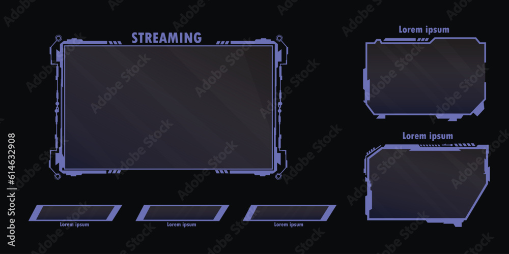 futuristic vector hud interface screen design digital callouts titles ...
