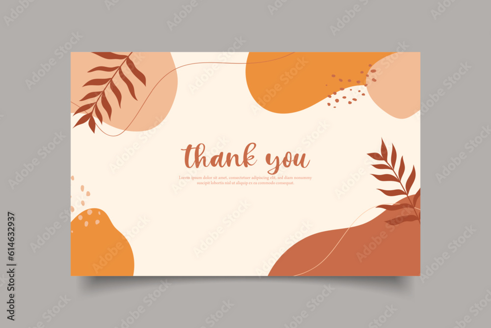 Thank you card template design business illustration Stock Vector ...
