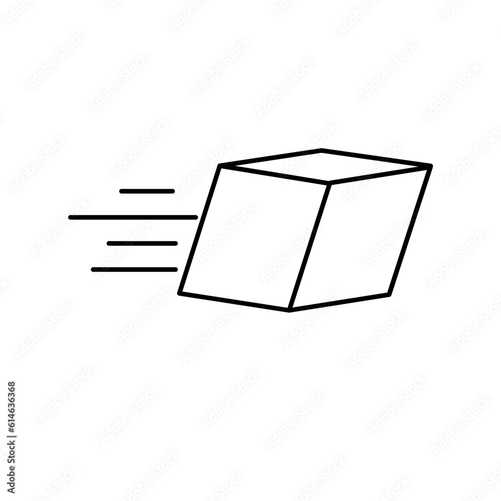 Shipping e-commerce icon with black outline style. large, technology ...