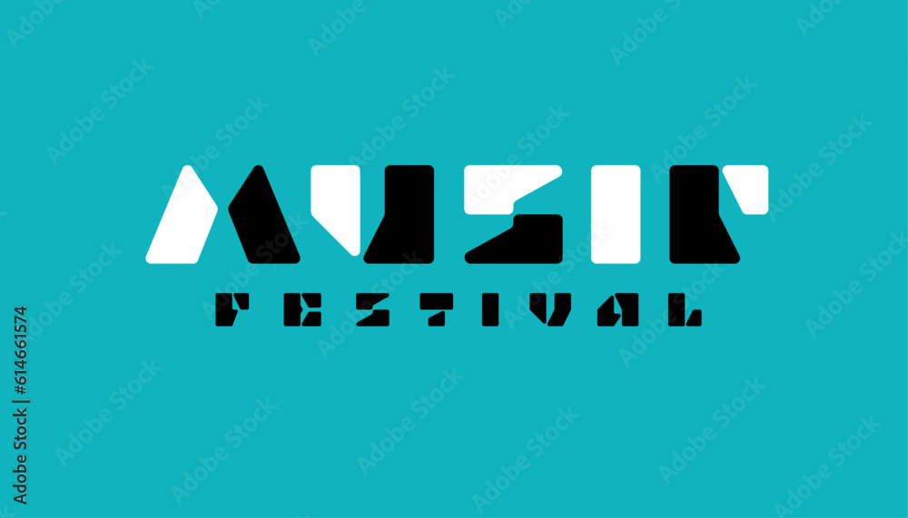 Music child alphabet holiday font, kids rounded uppercase letters A-Z ...