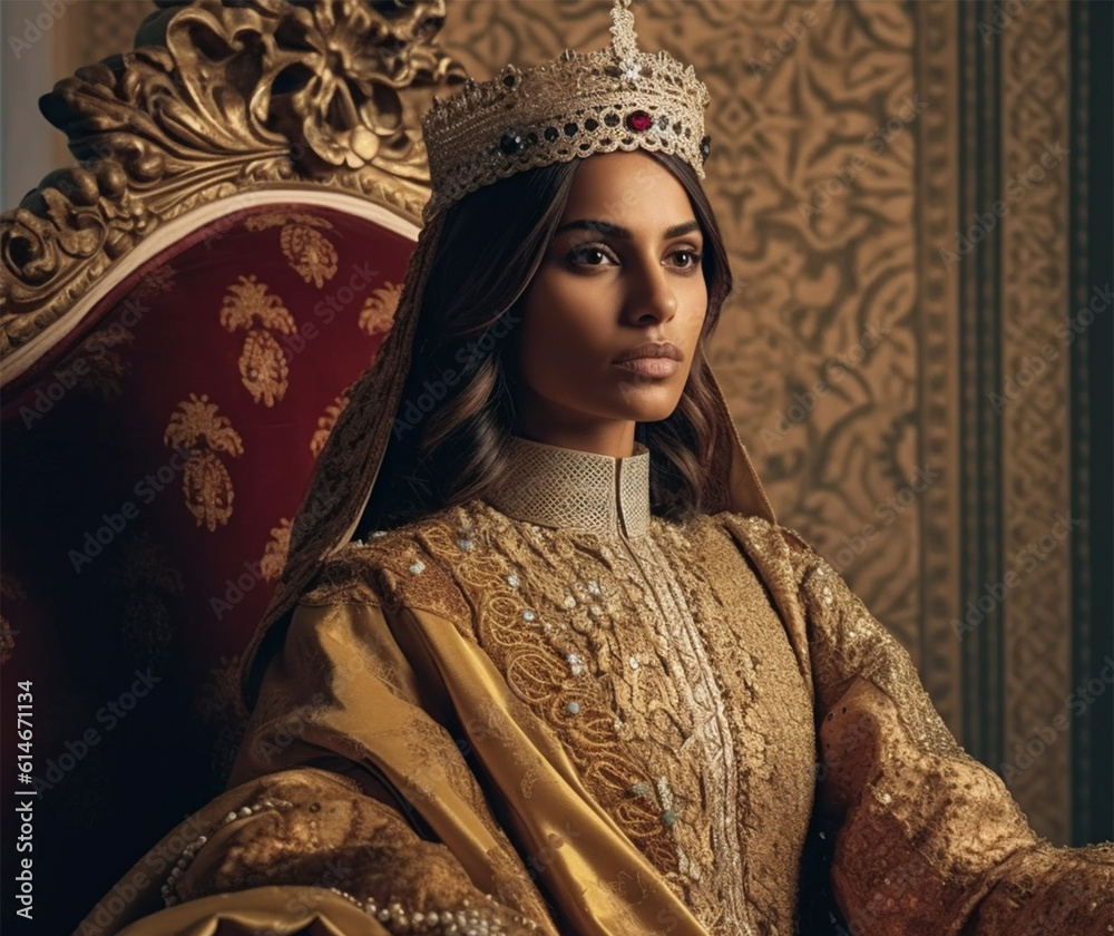 ancient princess on the throne . generative AI Stock Photo | Adobe Stock
