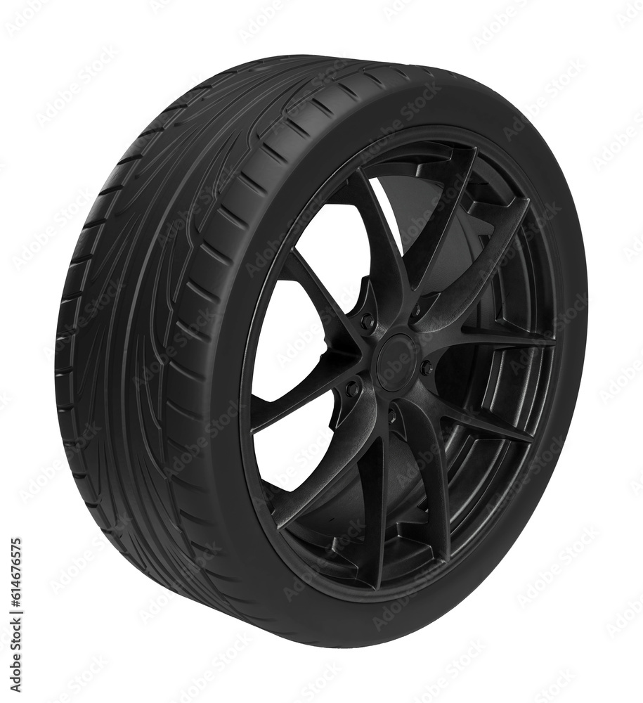 car wheel isolated on white background Stock Illustration | Adobe Stock