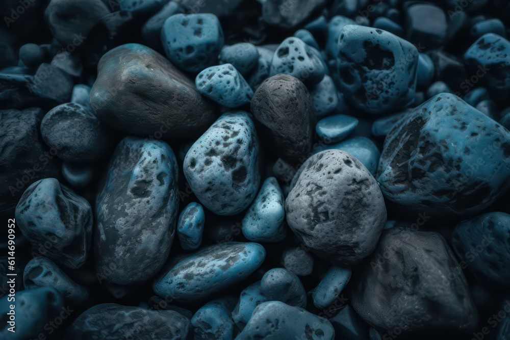 Blue rock texture. Close-up view wallpaper. Toned stone wallpaper ...