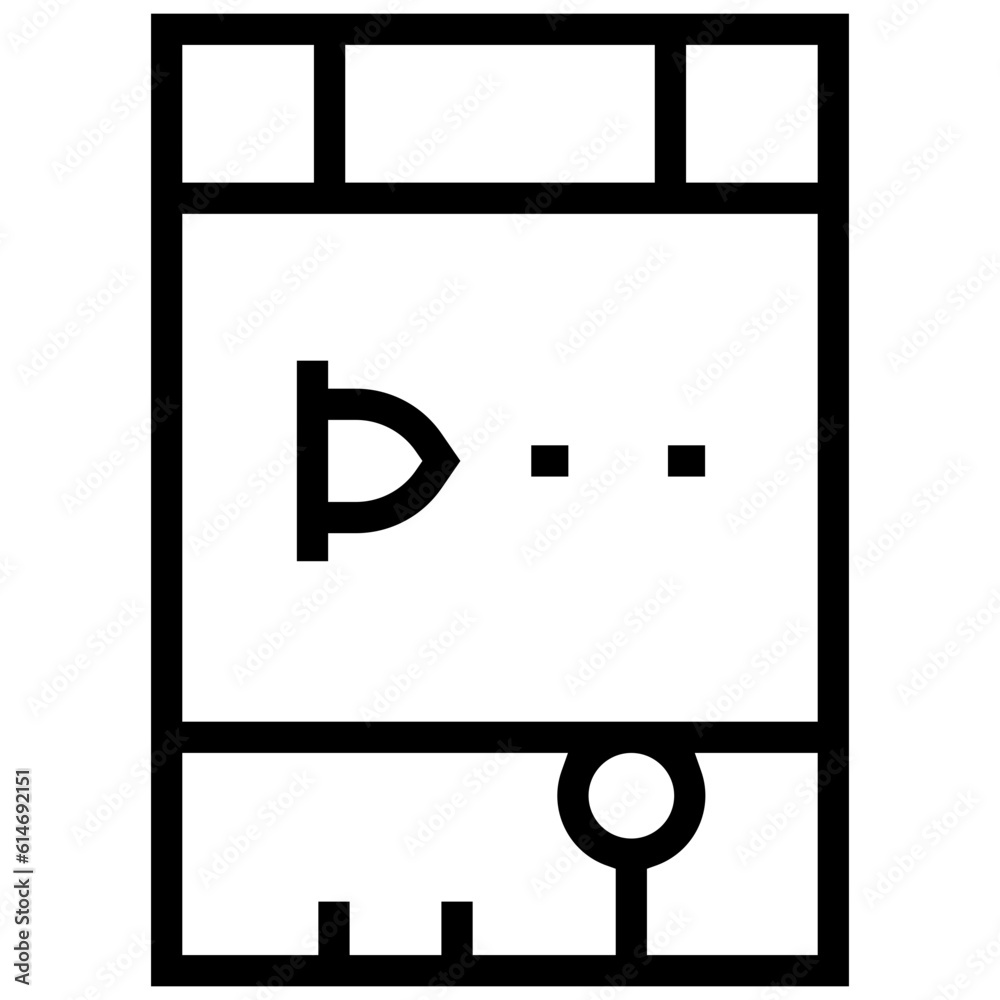 arcade machine icon. A single symbol with an outline style Stock Vector ...