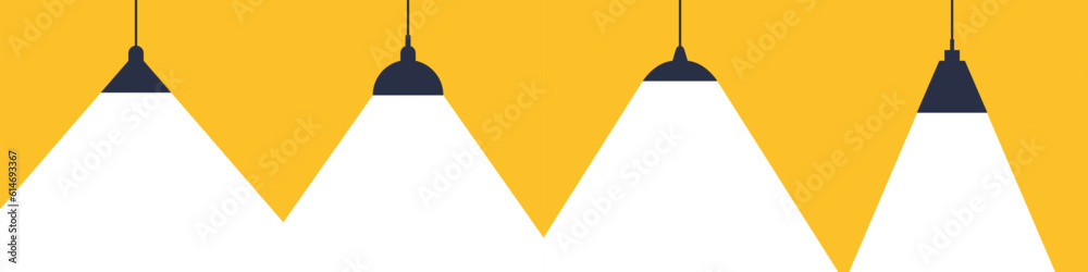 Spotlight banner vector yellow background business design office ...