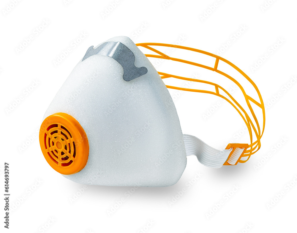 Respirator isolated on white background. The respirator protective mask ...