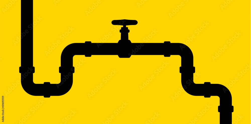 The pipeline with stopcock gas oil plumbing background drain ...