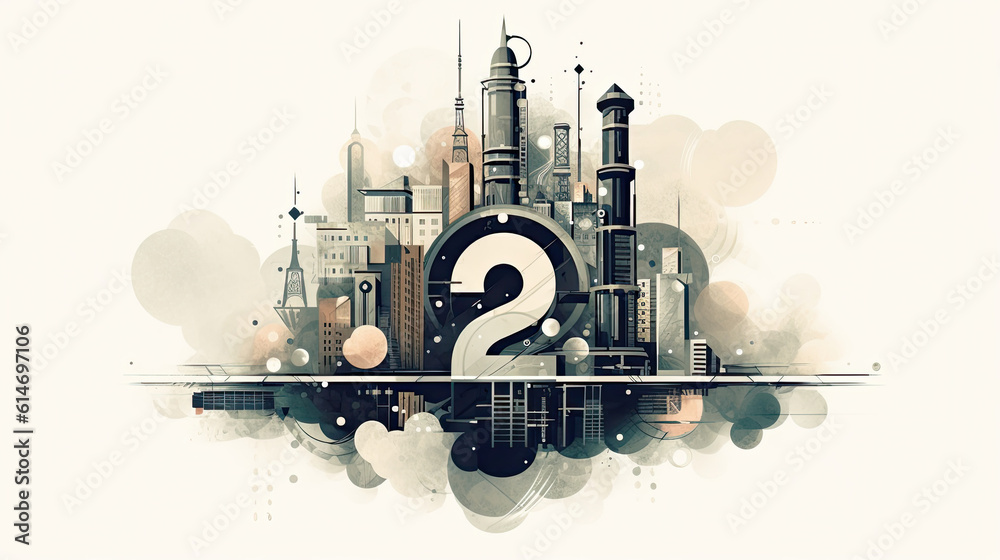 Sophisticated and Chic Number 2 Illustrations for Corporate Designs ...