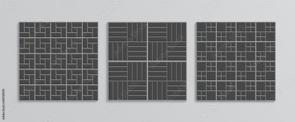 Garden footpath top view. Seamless street patterns. Paver tiles ...