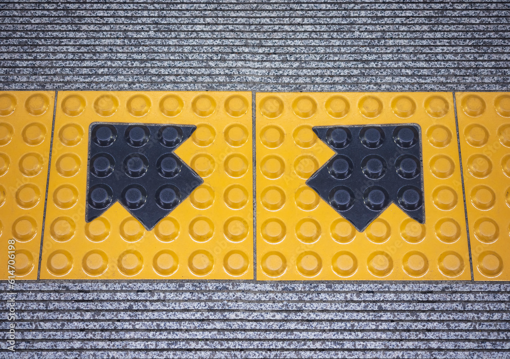 Tactile pathway with Arrow sign Direction Left and Right safety for ...