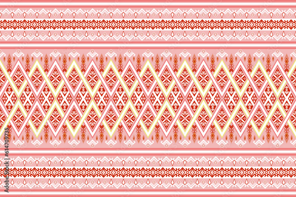 Thai silk pattern for textiles, printed on fabric. Traditional Thai ...