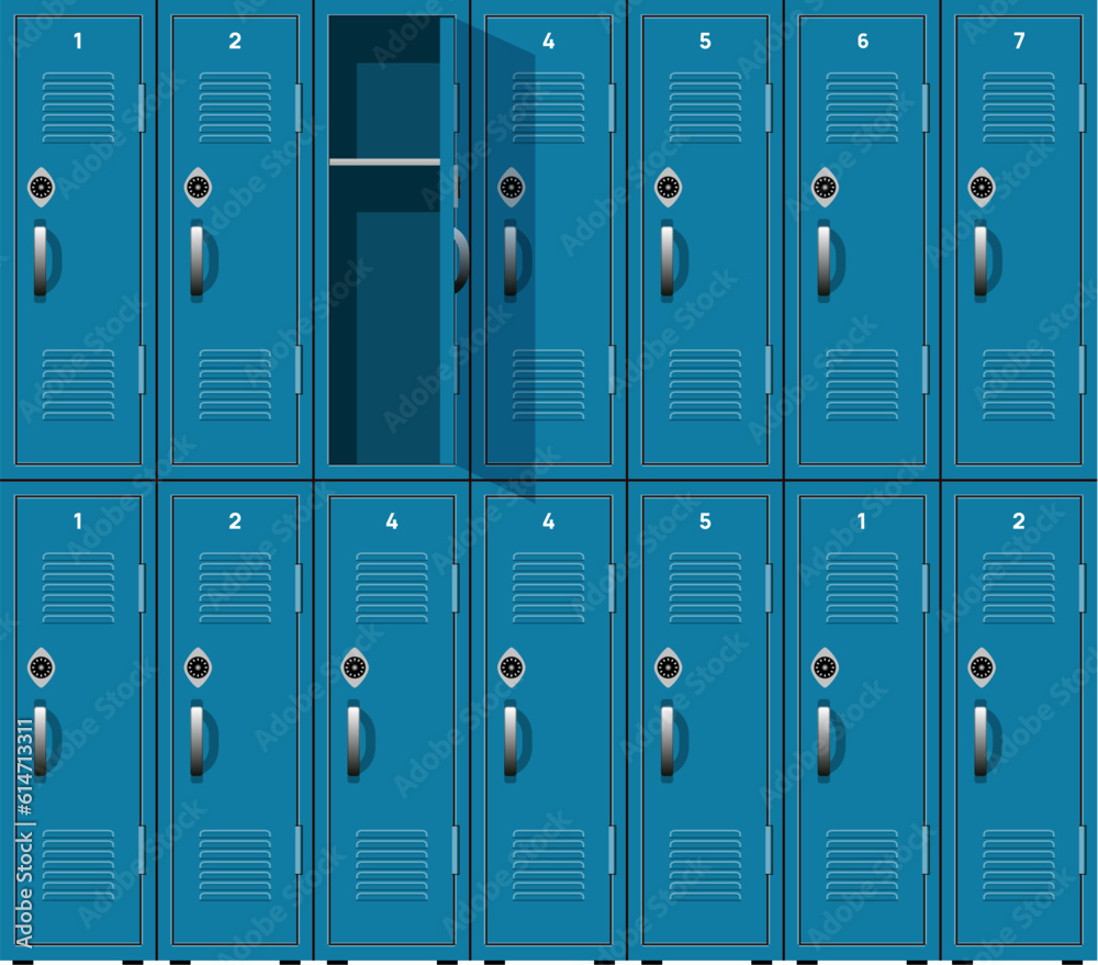 School locker vector door highschool metal gymnasium. Gym lockers box ...