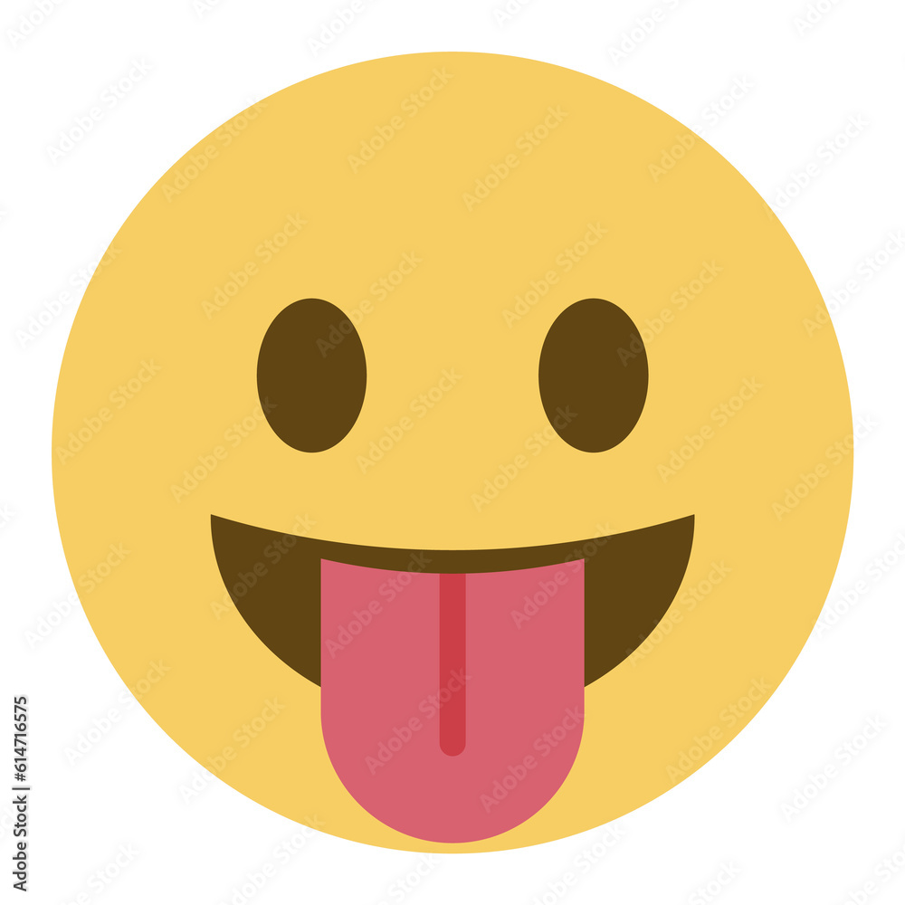 Top quality emoticon. Taunting emoji. Squinting face, grin with tongue ...